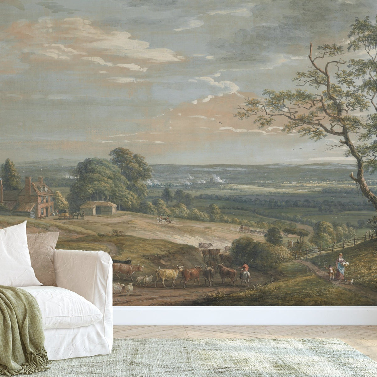 Maidstone Views, English countryside Mural Wallpaper – Curated Walls