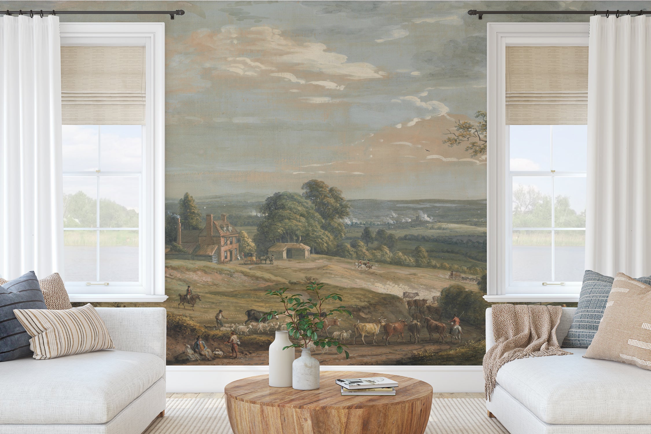 Maidstone Views, English countryside Mural Wallpaper – Curated Walls