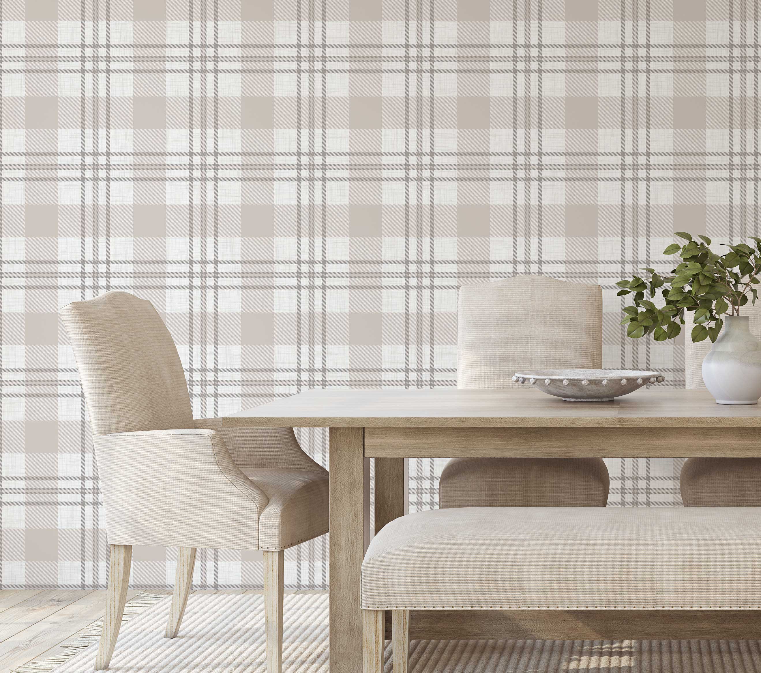 Neutral Plaid – Curated Walls